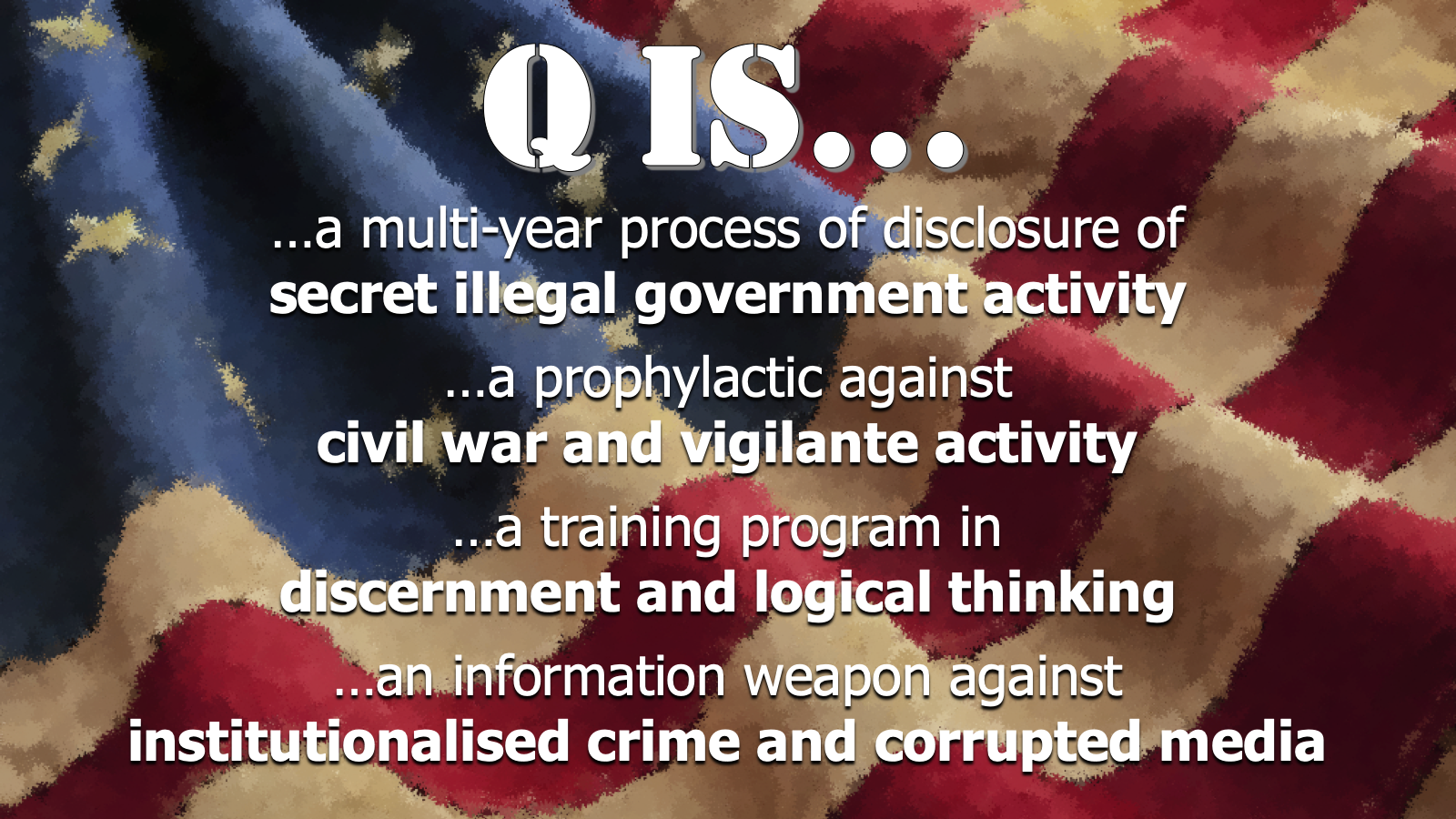 The 4 functions of Q - martingeddes