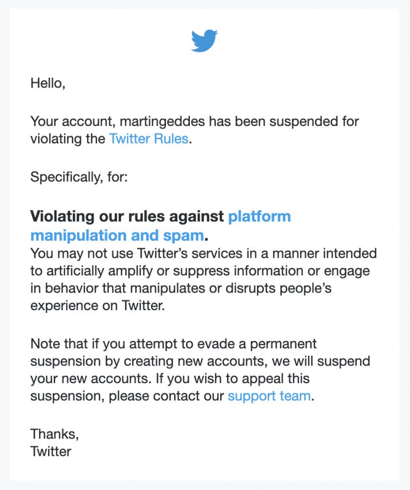 The end of an era: I have been banned by Twitter - martingeddes